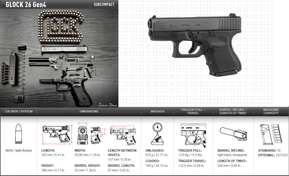 Glock 26 - 9x19 - Bra Pris & Fri Frakt över 599:- | Jakt.se